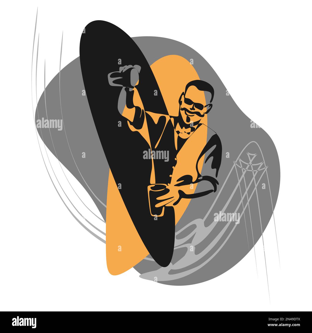 Bartenders Day simple vector illustration. Cocktail day. Barman or ...