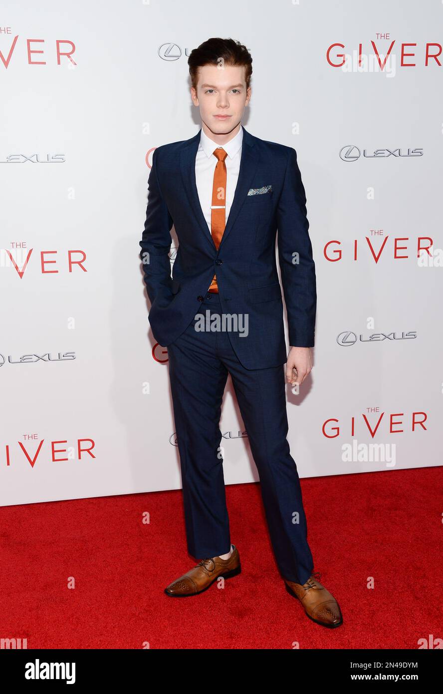 Actor Cameron Monaghan attends the world premiere of "The Giver" at the ...