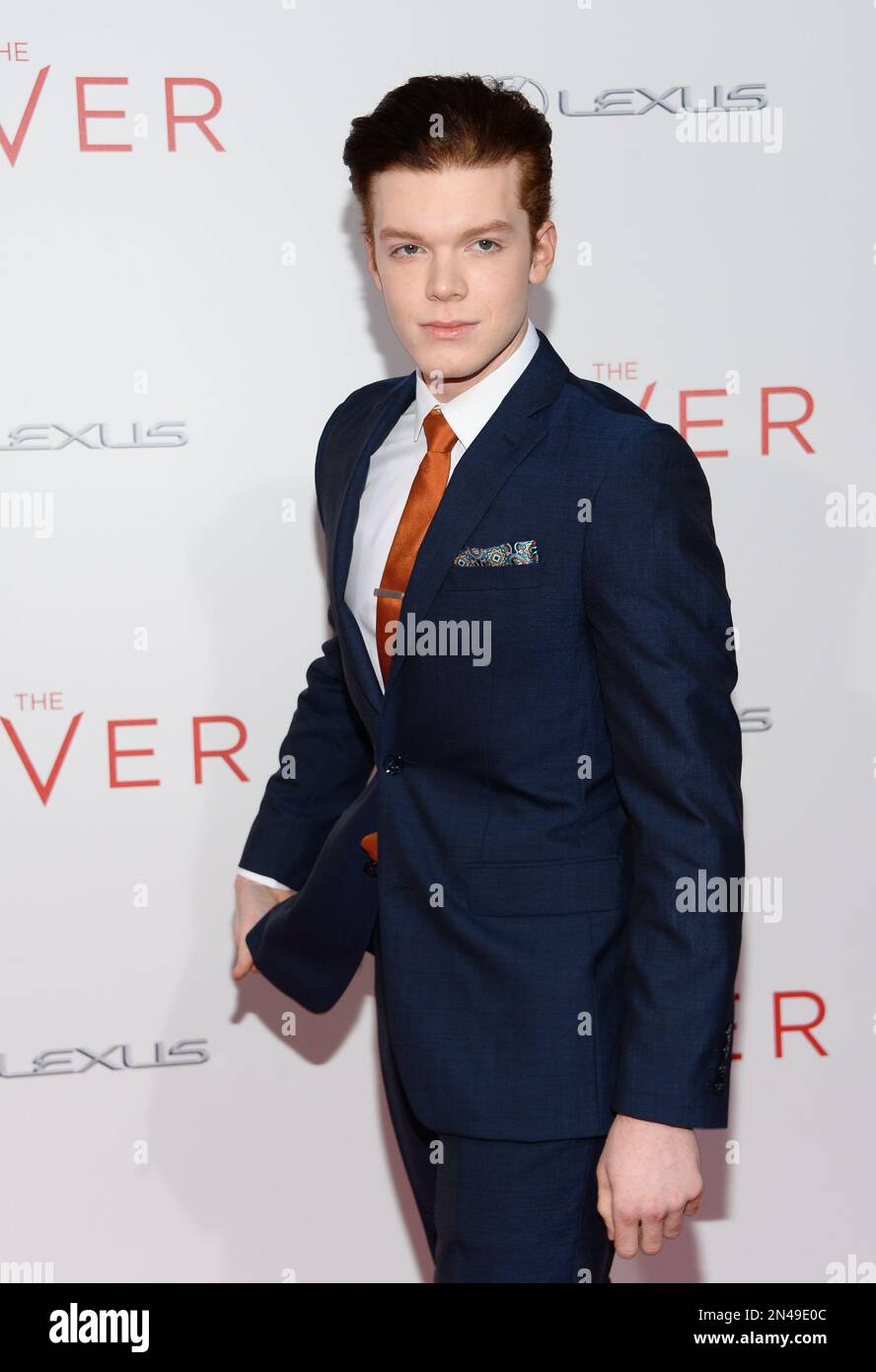 Actor Cameron Monaghan attends the world premiere of "The Giver" at the ...