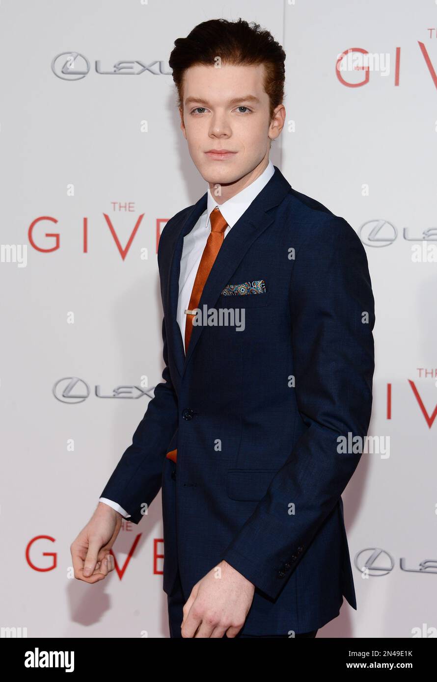 Actor Cameron Monaghan attends the world premiere of "The Giver" at the ...