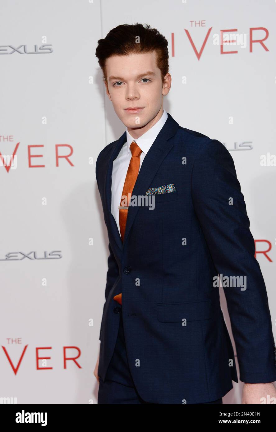 Actor Cameron Monaghan attends the world premiere of "The Giver" at the ...