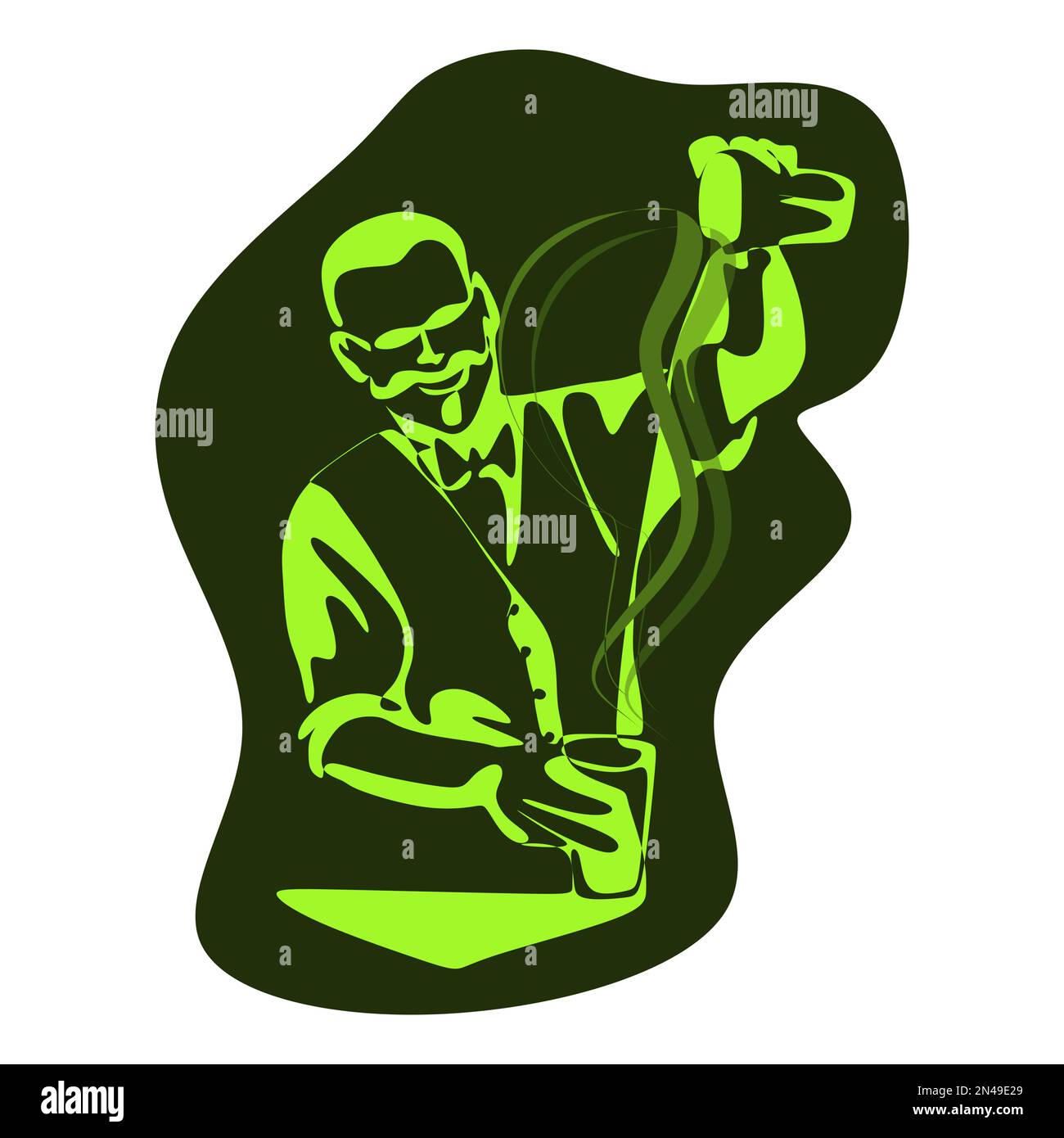 Bartenders Day simple vector illustration. Cocktail day. Barman or ...