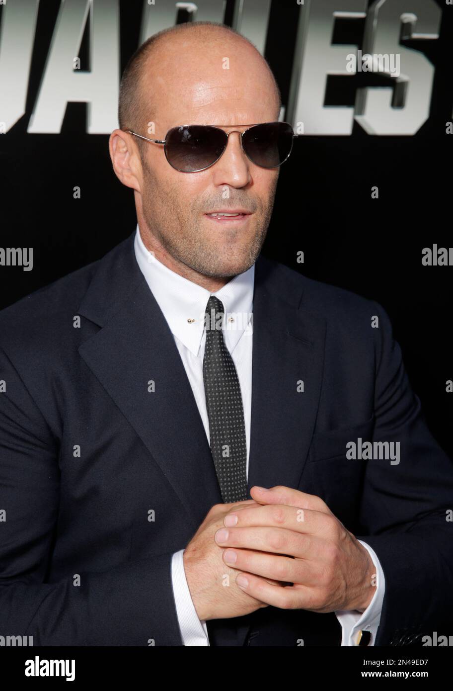 Jason Statham arrives at the Los Angeles premiere of "The Expendables 3 ...