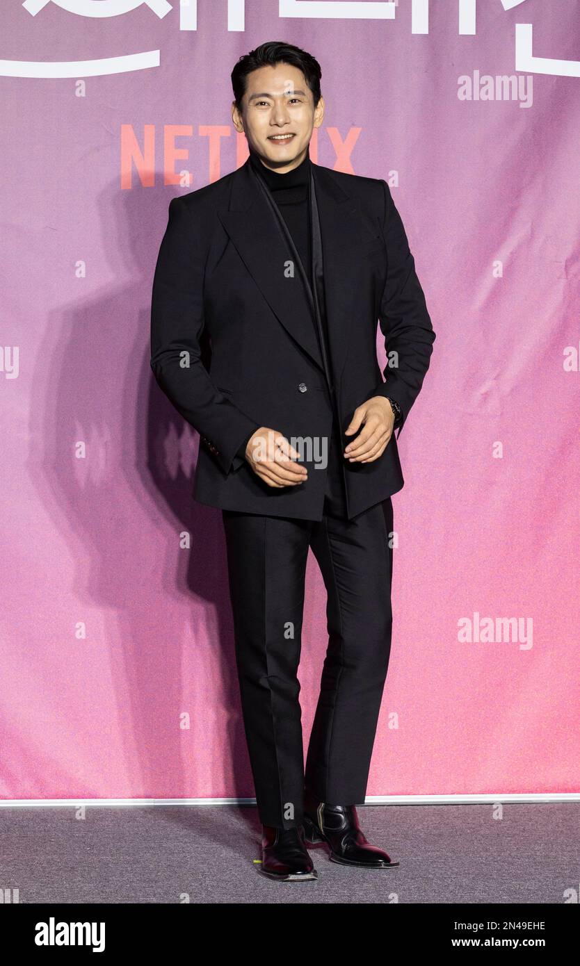 Seoul, South Korea: 8 February 2023 – (L to R) South Korean actor Teo ...