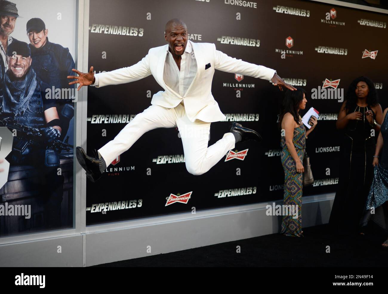 Terry Crews arrives at the premiere of "The Expendables 3" at TCL ...