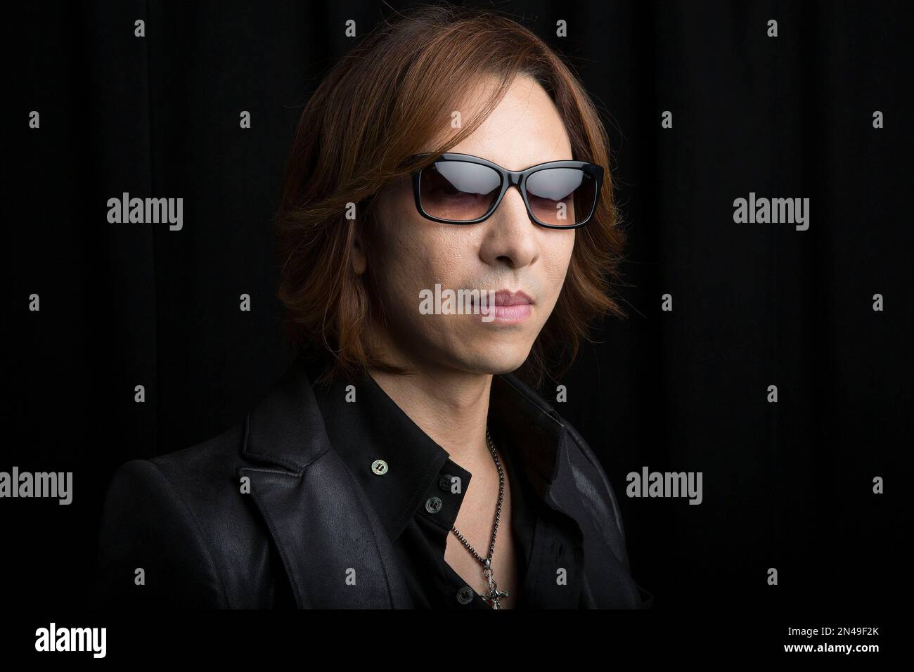Lead singer of the Japanese heavy metal band X Japan, Toshi poses for a ...