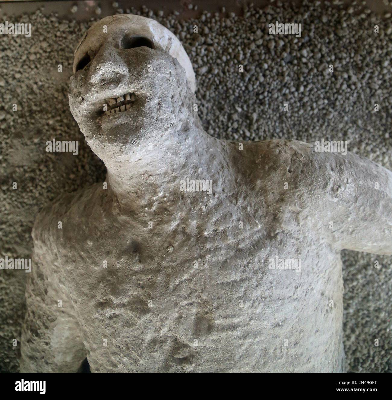 In this May 14, 2014 photo, a plaster cast captures the horror of a ...