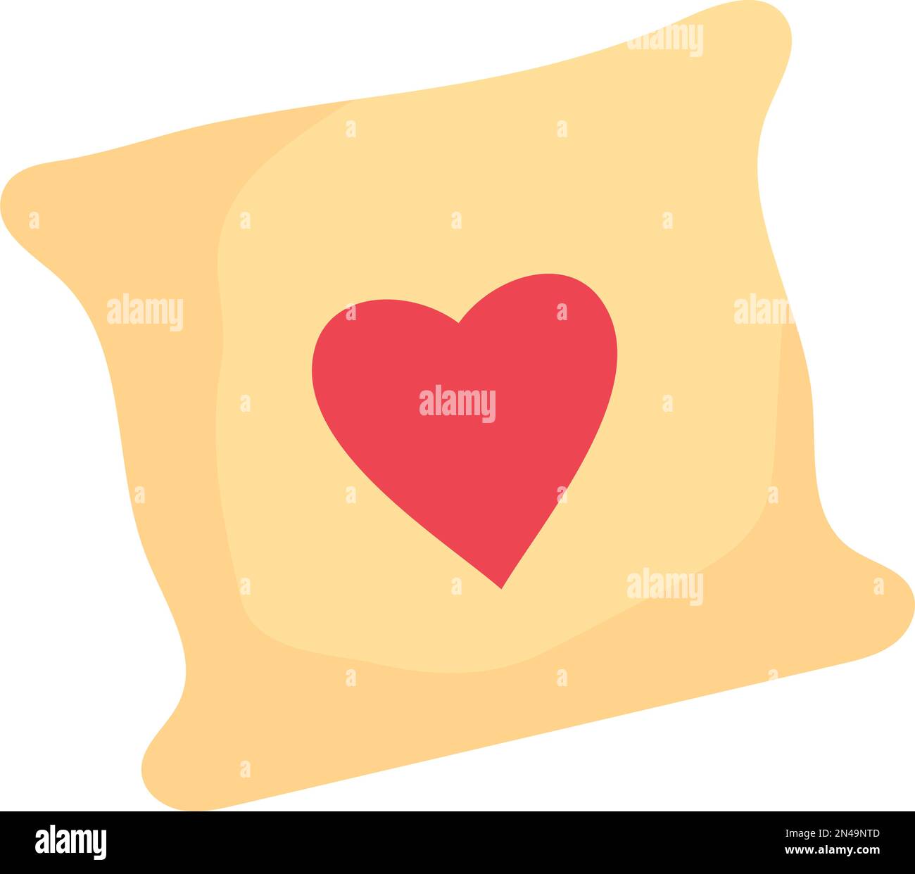 Pillow heart isolated on Stock Vector Images - Alamy