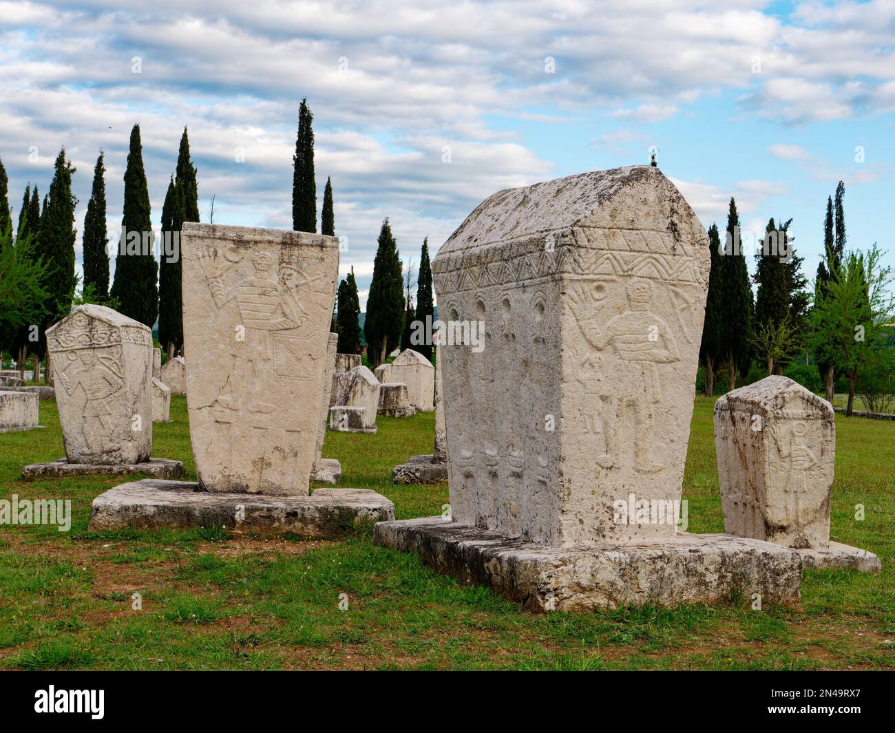 Stecci Medieval Tombstones Graveyards in Radimlja, Bosnia and ...