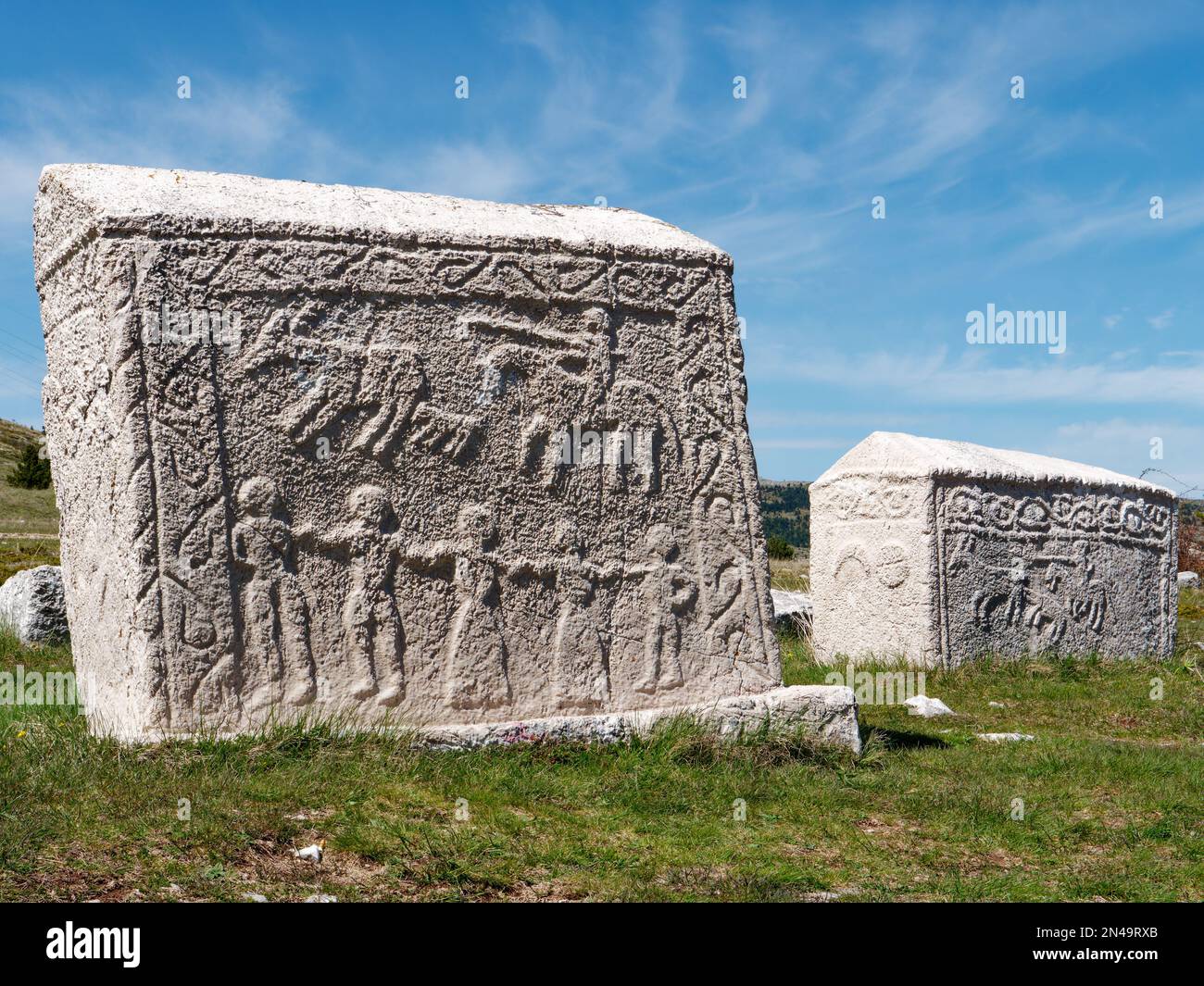 Stecci Medieval Tombstones Graveyards Dugo Polje in Blidinje, BiH ...