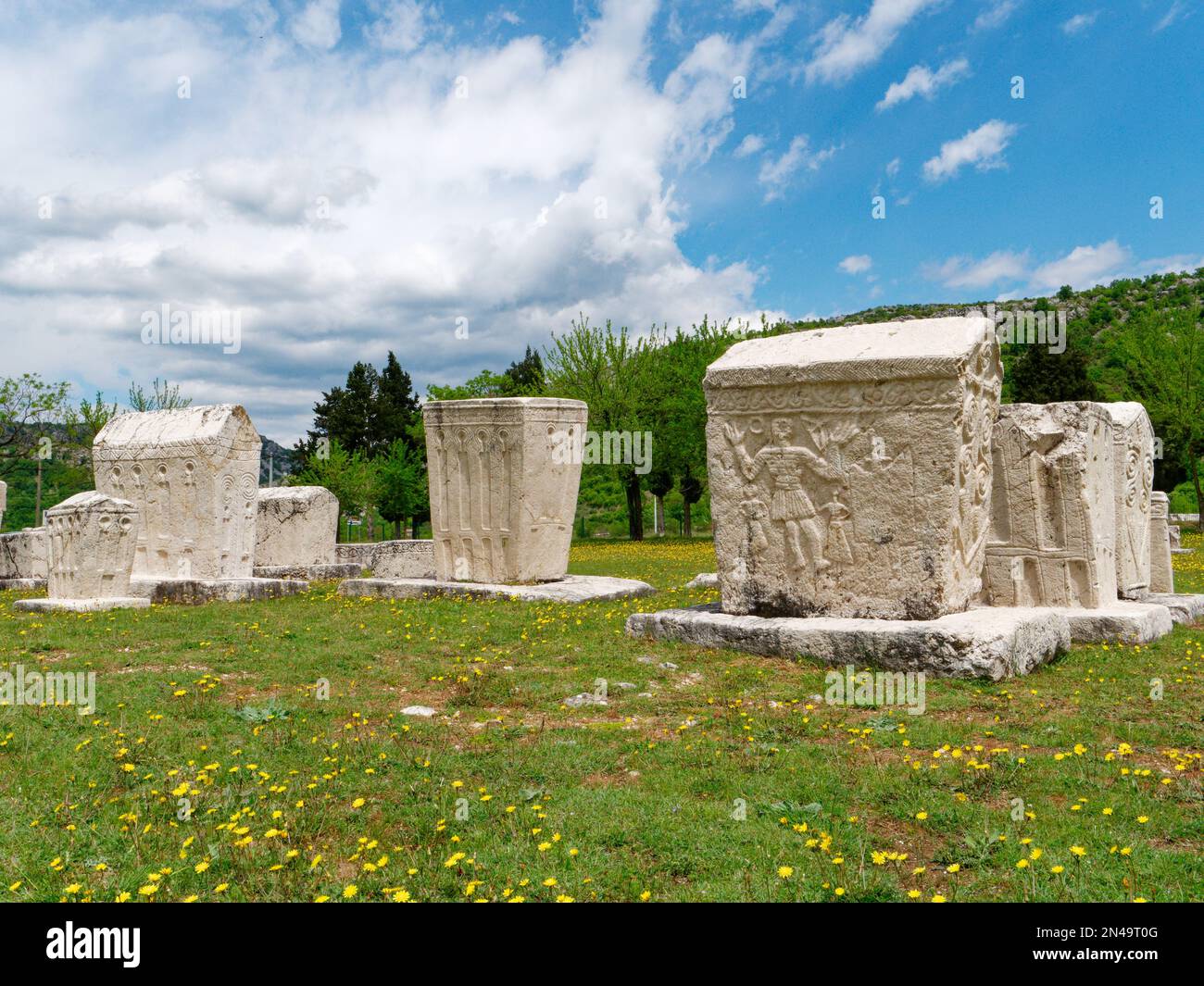 Stecci Medieval Tombstones Graveyards in Radimlja, Bosnia and ...