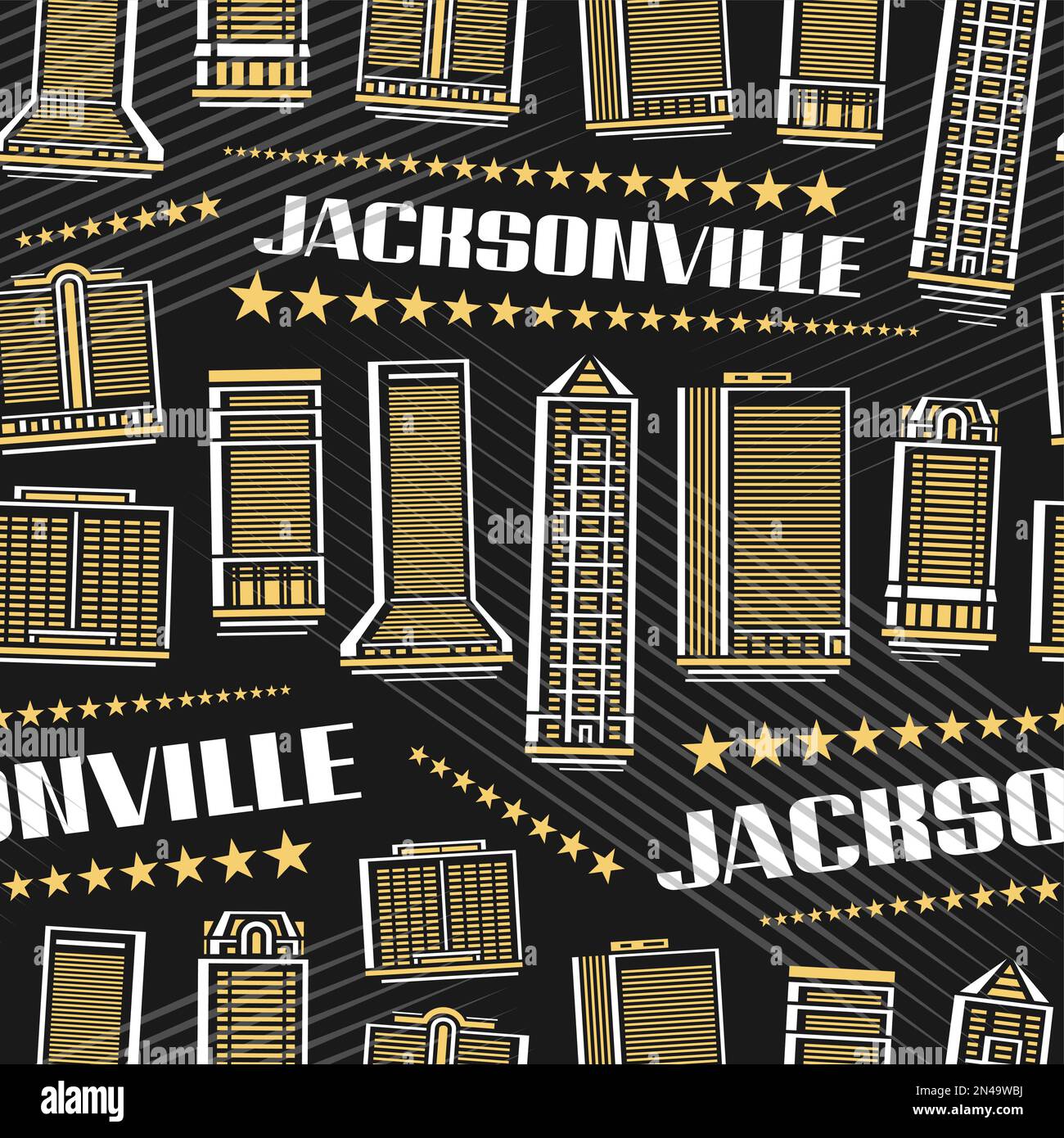 Vector Jacksonville Seamless Pattern, repeating background with ...