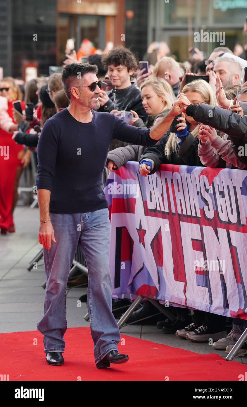 Simon Cowell, arriving for the Britain's Got Talent auditions, at The ...