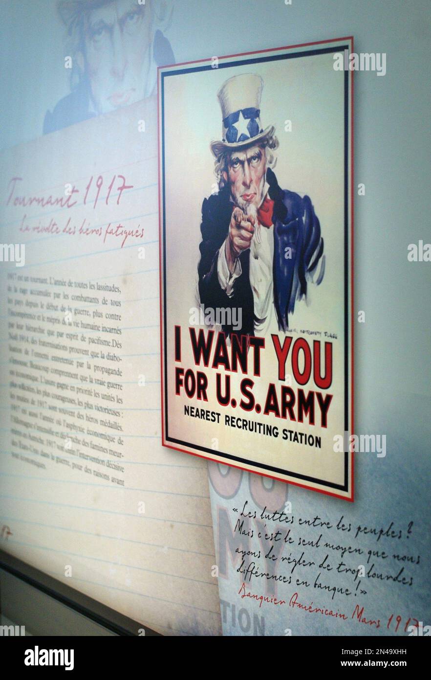 In this April 8, 2014 photo, a reproduction of James Montgomery Flagg's ...