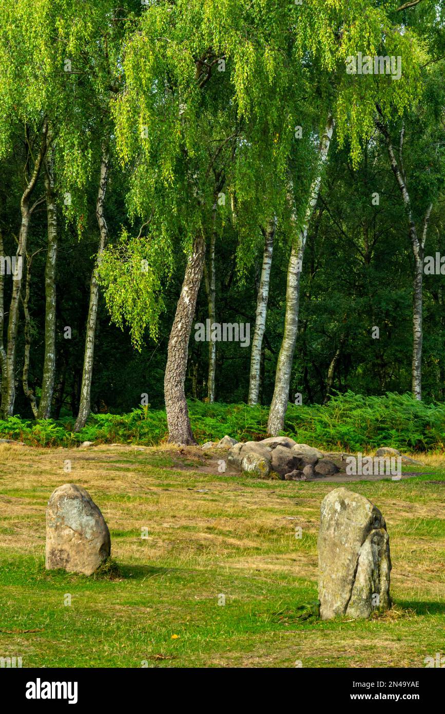 Nine Ladies Stone Circle on Stanton Moor between Matlock and Bakewell ...