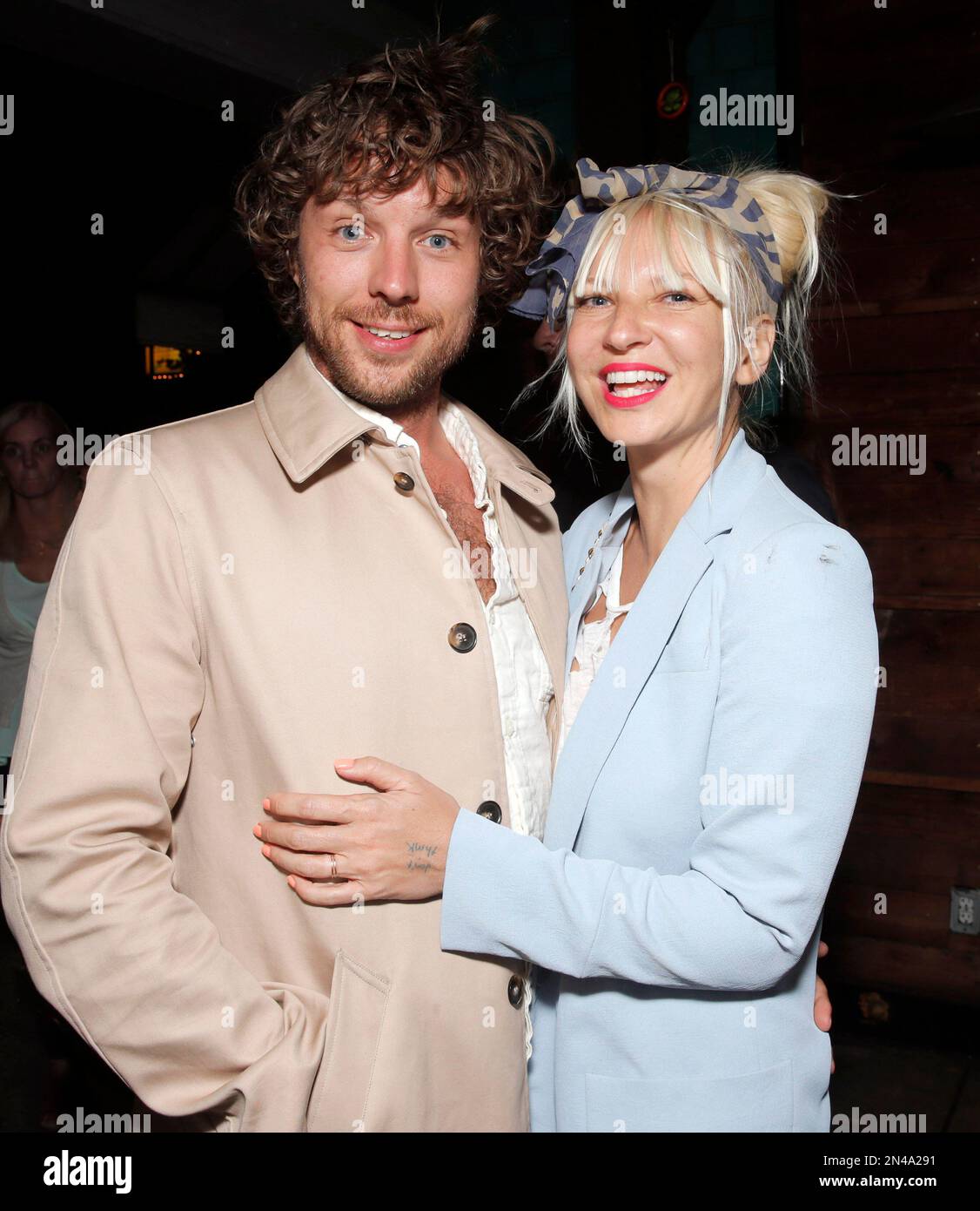 Filmmaker Erik Anders Lang and singer Sia attend the after party for ...