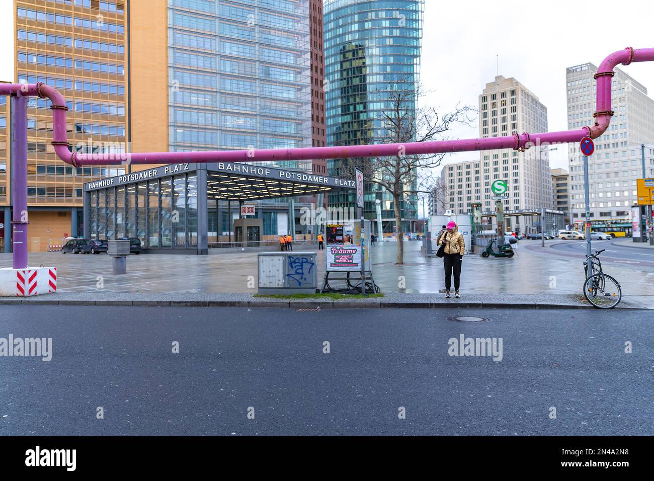 Public square and traffic intersection Potsdamer Platz in the center of ...