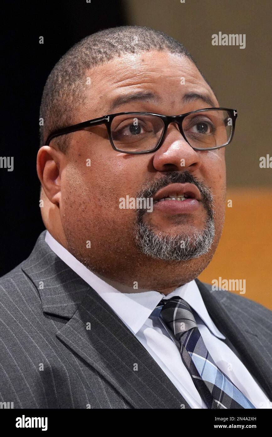 New York, NY, USA. 7th Feb, 2023. Alvin L Bragg Jr at the press ...
