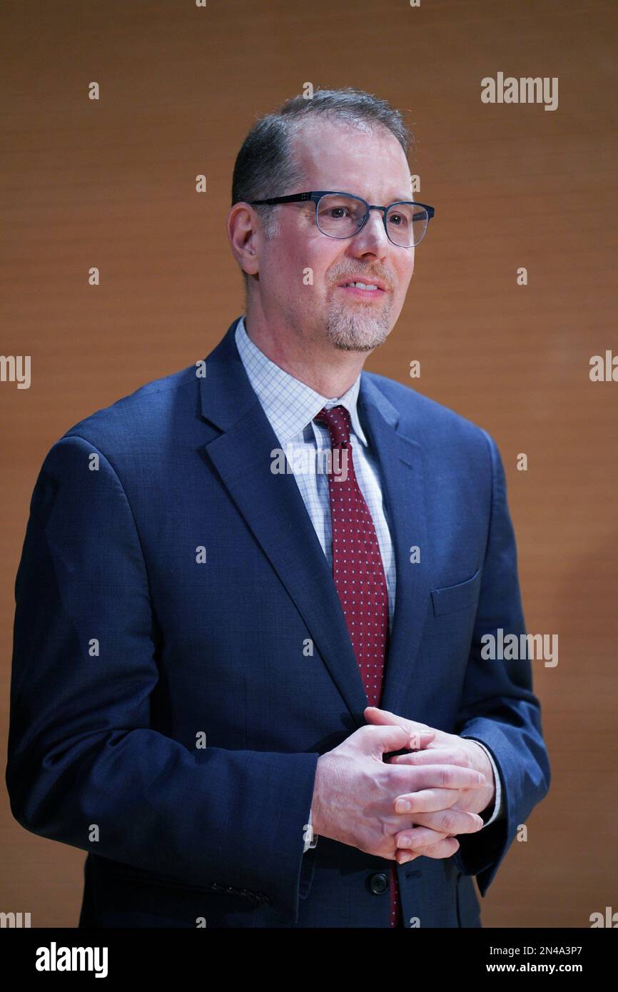 New York, NY, USA. 7th Feb, 2023. Mark Levine at the press conference ...