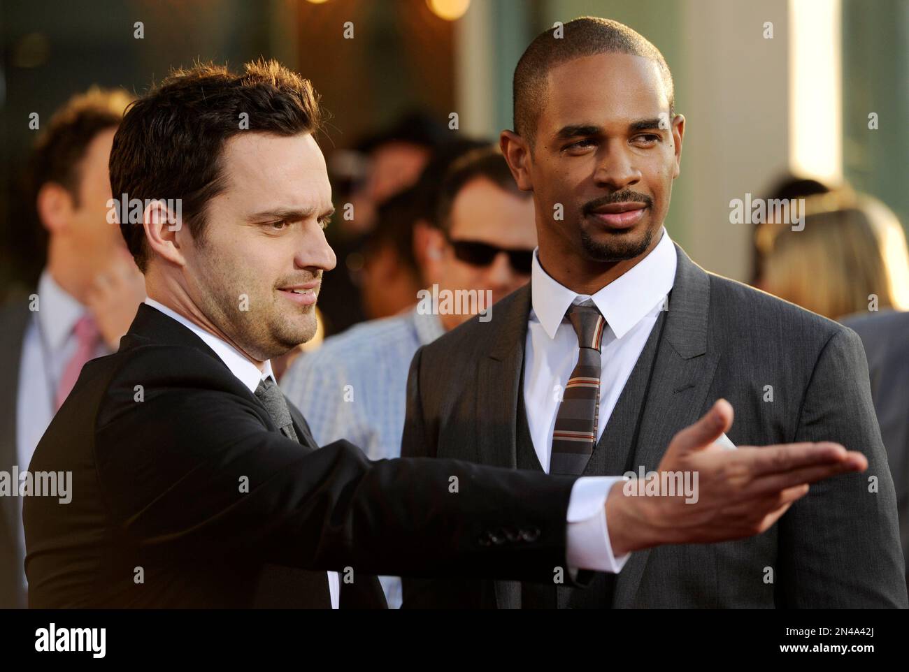 Jake Johnson, left, and Damon Wayans Jr., co-stars of "Let's Be Cops ...