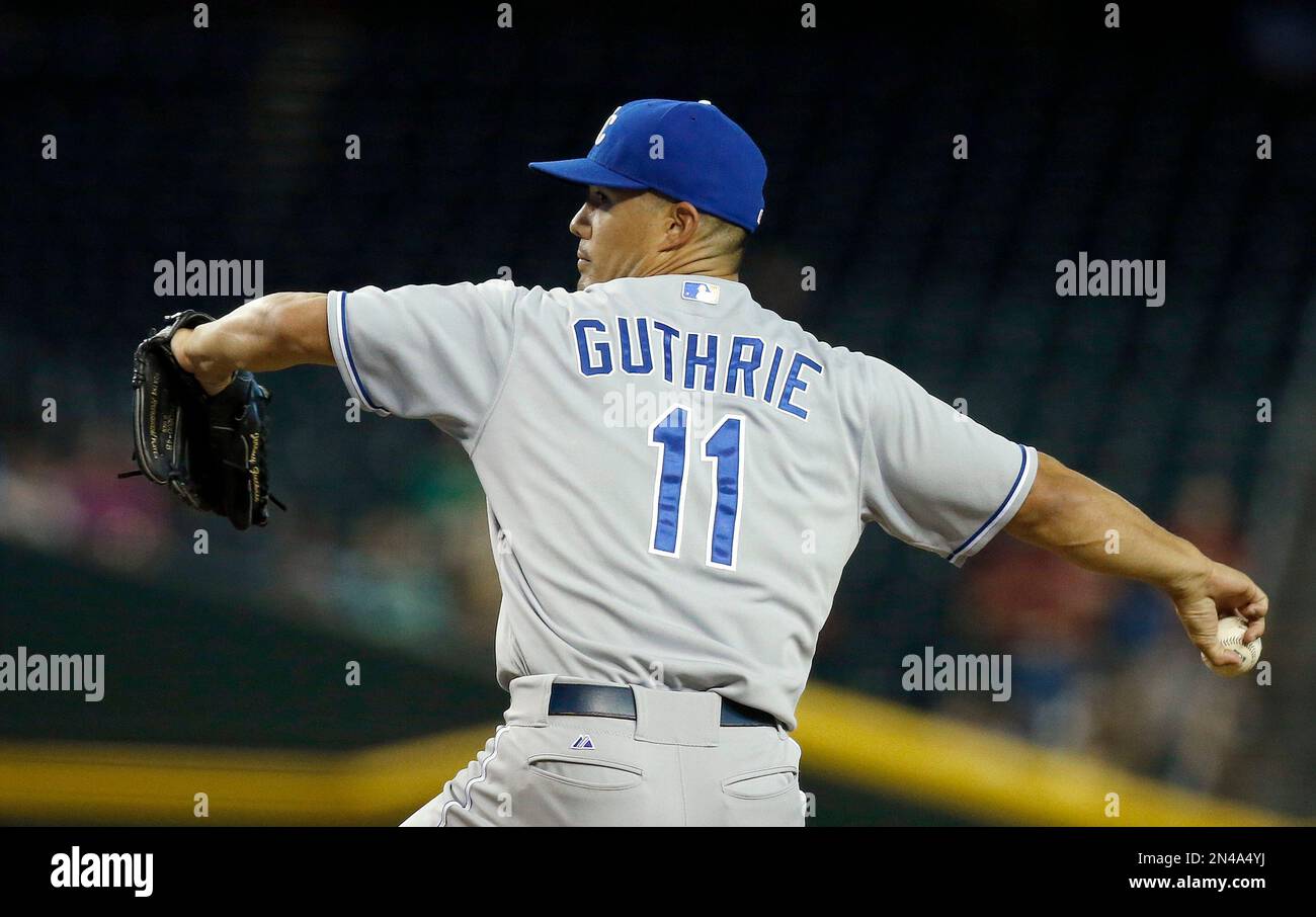 Kansas City Royals' Jeremy Guthrie throws a pitch against the Arizona ...