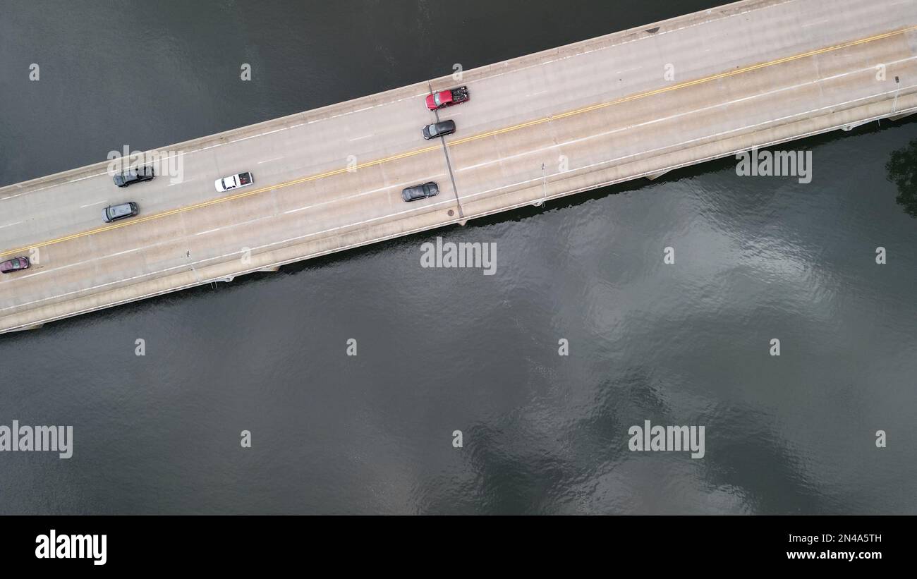 Top view cars driving along hi-res stock photography and images - Alamy