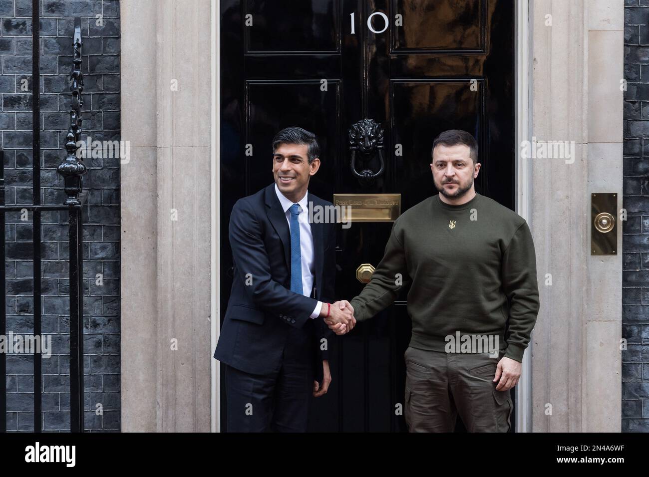 London, UK. 8th February, 2023. British Prime Minister Rishi Sunak (L ...