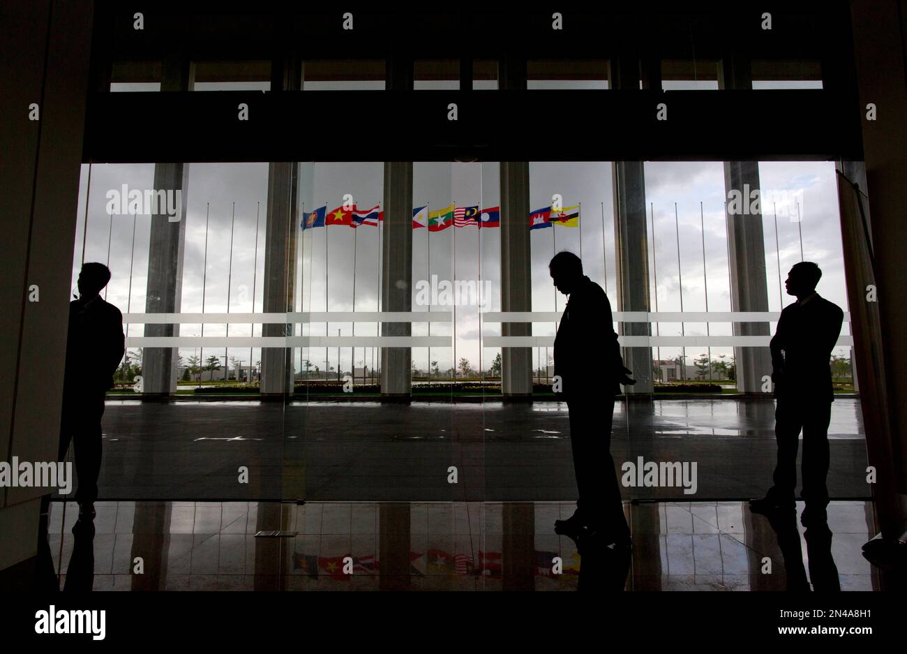 National flags of Southeast Asian countries flutter as security ...