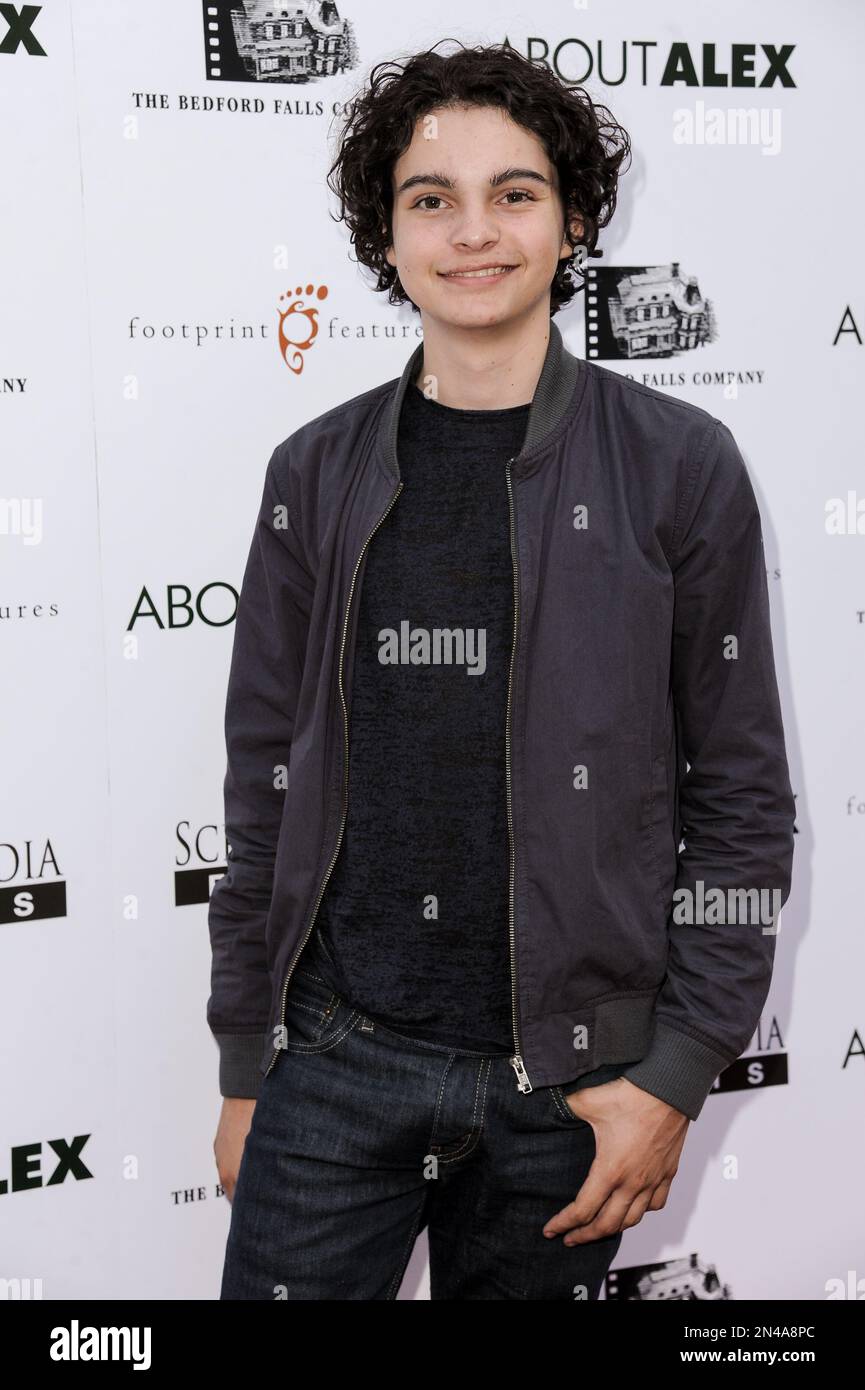 Max Burkholder arrives at the LA Premiere of "About Alex" held at the ...