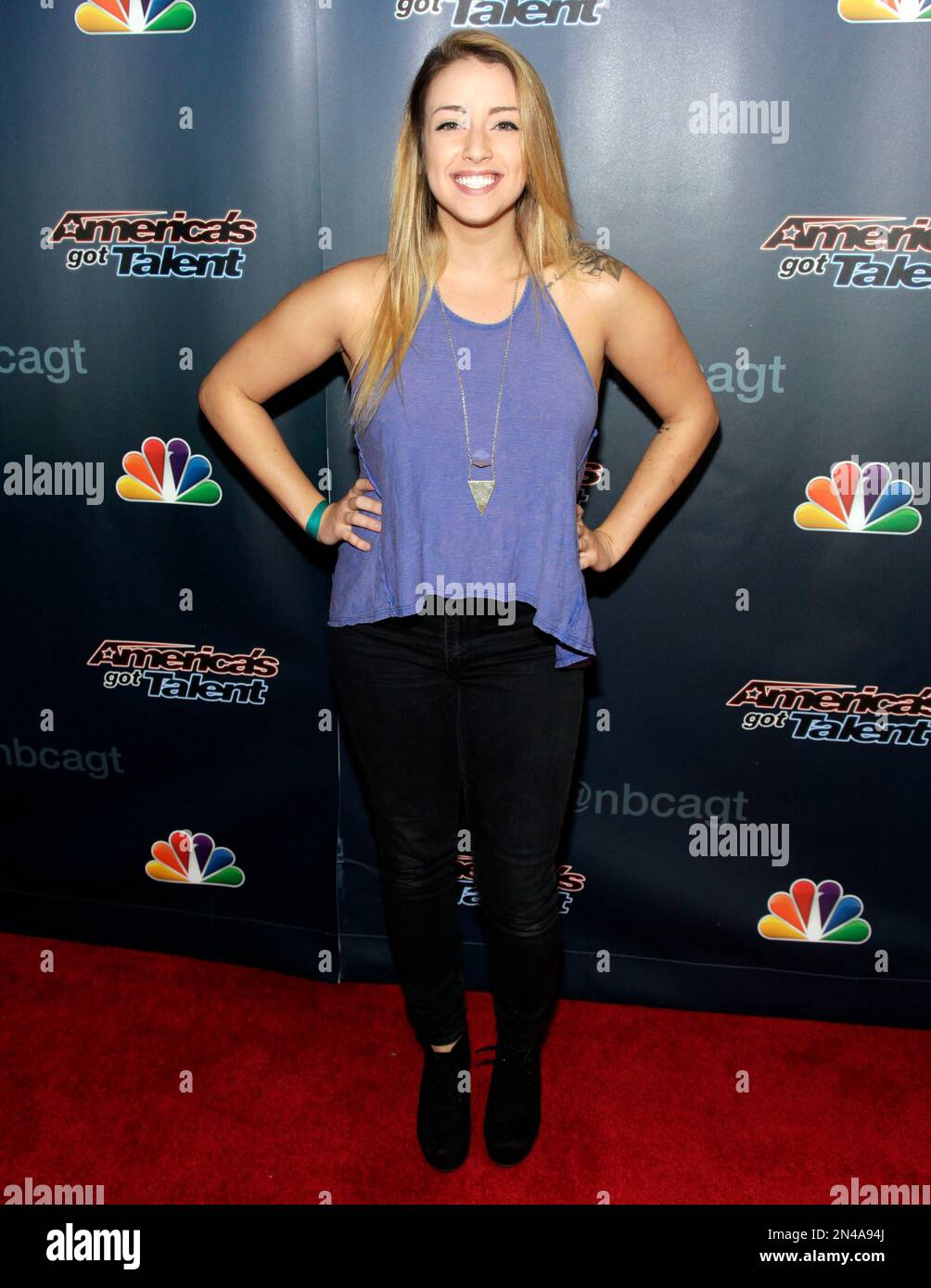 Musician Anna Clendening walks the "America's Got Talent" post-show red ...