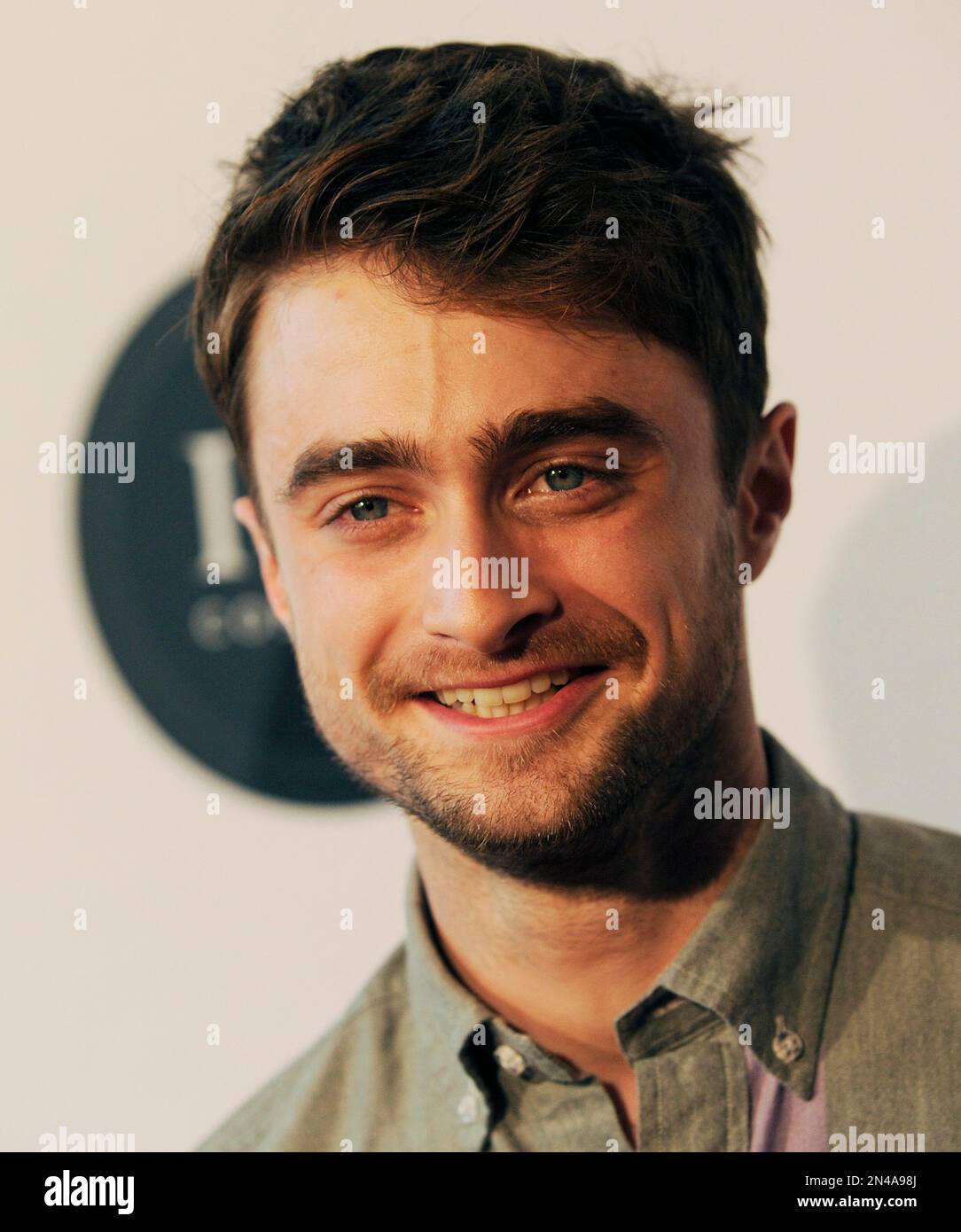 Daniel Radcliffe, a cast member in the film "What If," poses at ...