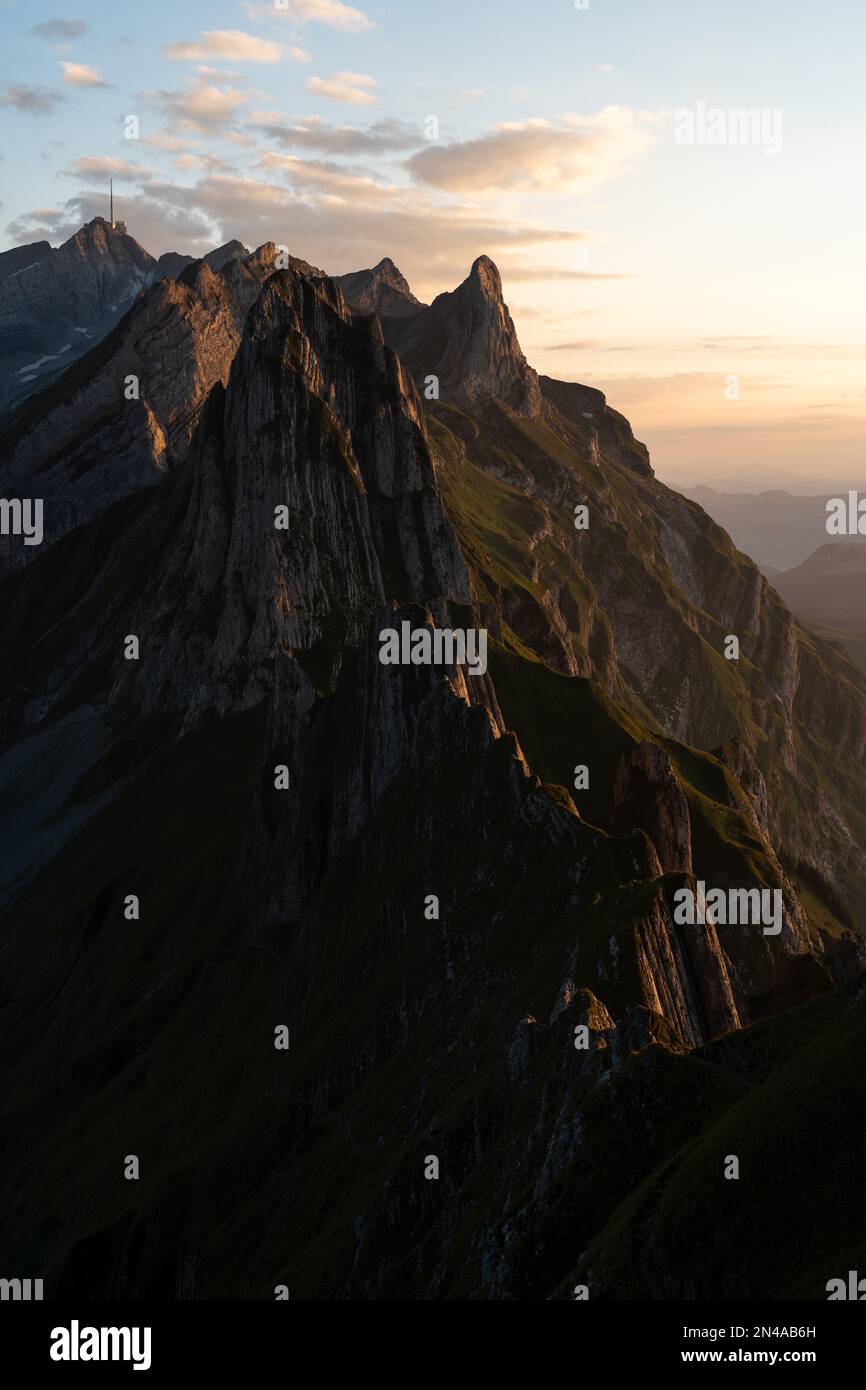 A breathtaking view of the Alpstein massif with the Santis summit Stock ...
