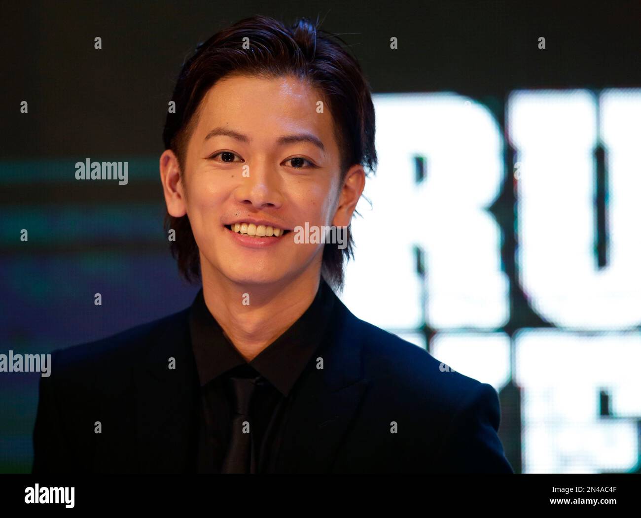 Japanese actor Takeru Satoh, smiles prior to the premiere screening of ...