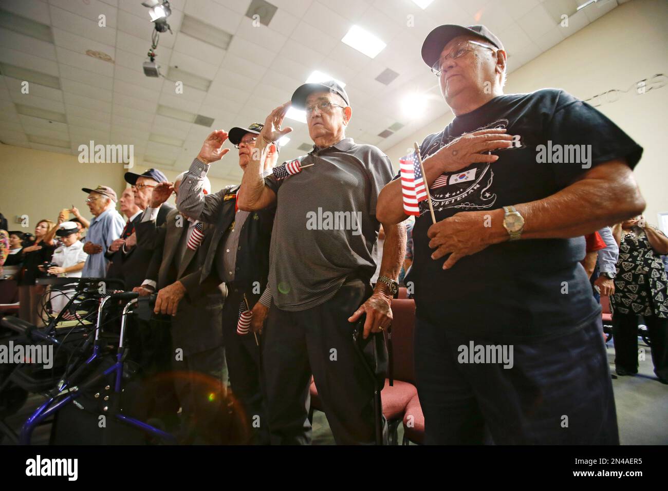 Diego Melendez, far right, and members of the 65th Infantry regiment ...
