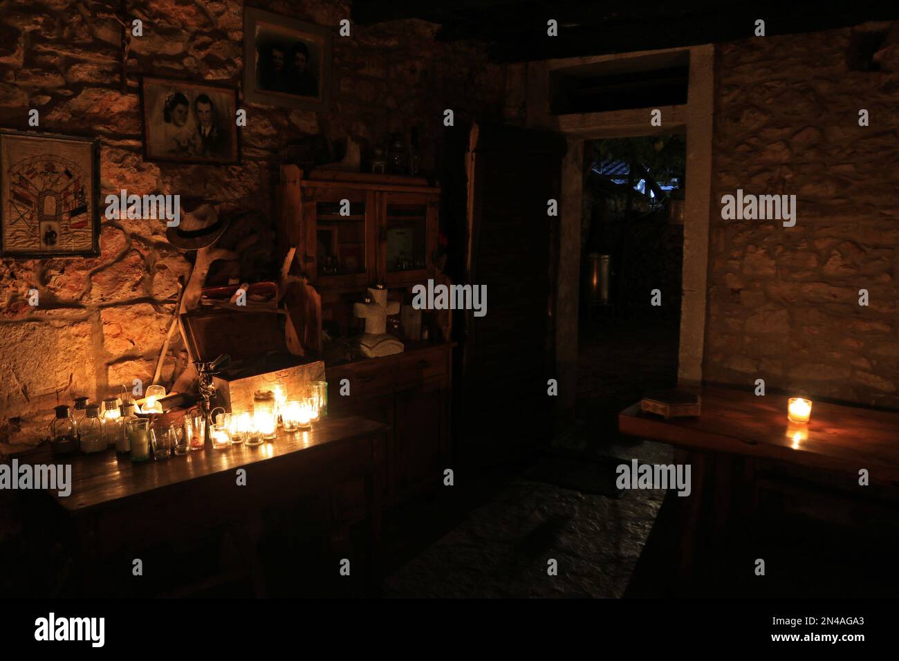 Old stone house in abandoned village Humac, Hvar Island, Croatia Stock ...