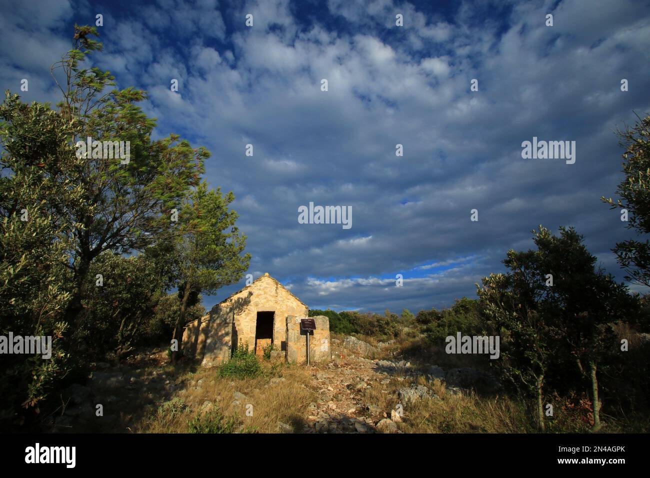 Humac, ghost village, abandoned village on Hvar island, Croatia Stock ...