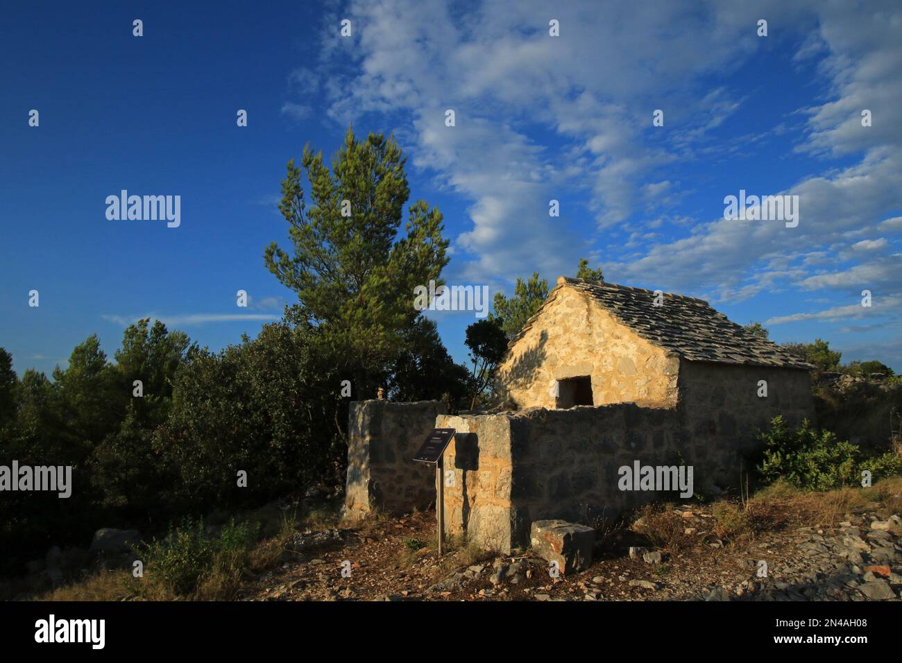 Humac, ghost village, abandoned village on Hvar island, Croatia Stock ...