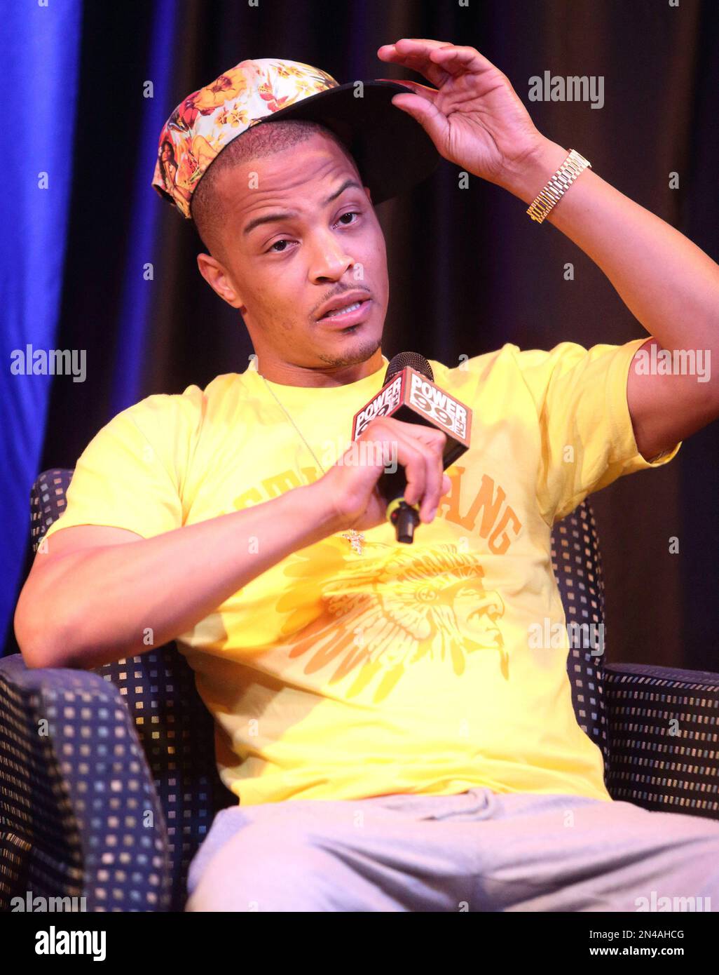 Rapper and actor T.I. visits the Power 99 Performance Theater on Monday ...