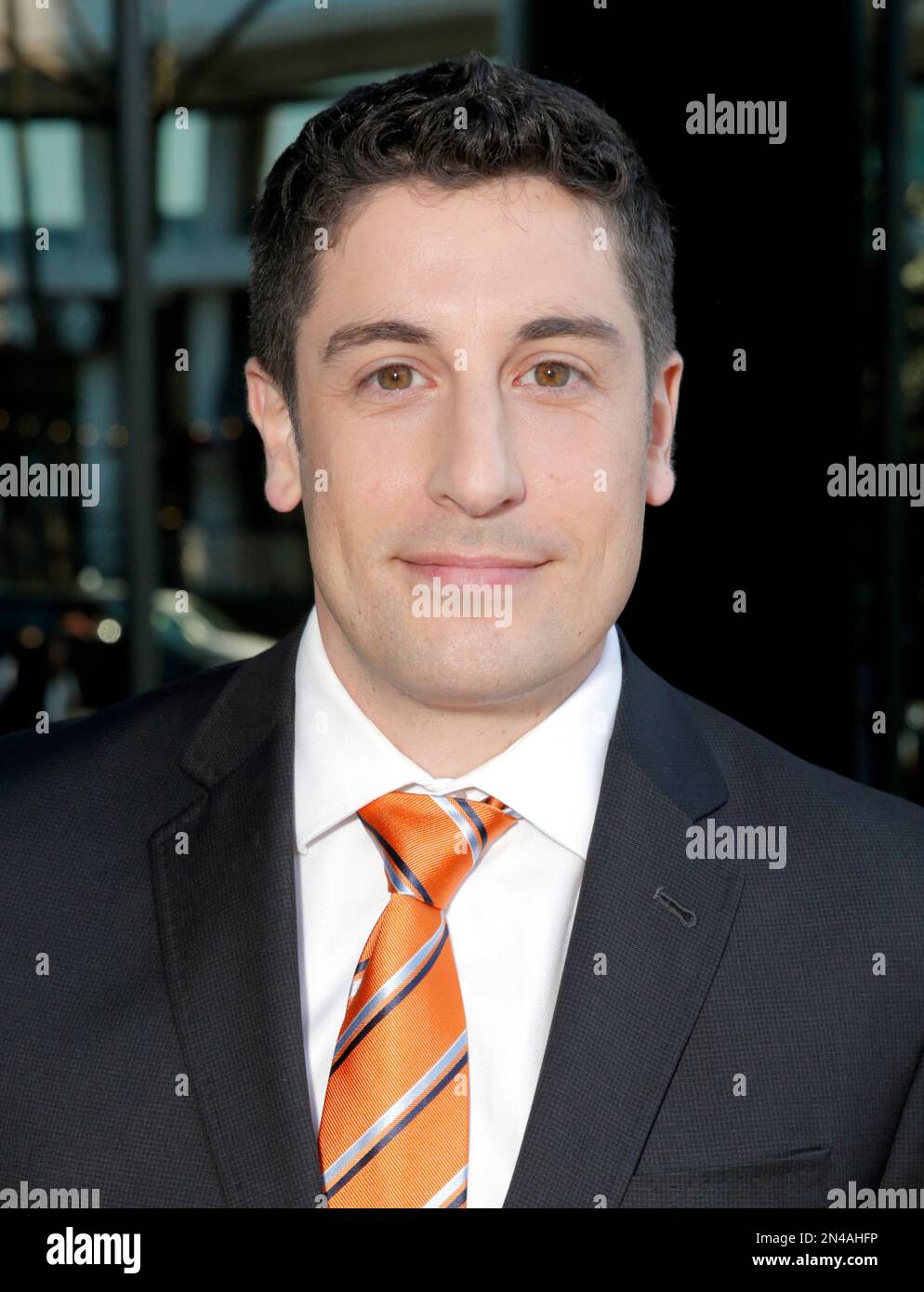 Jason Biggs arrives at a panel discussion with the cast of "Orange Is ...