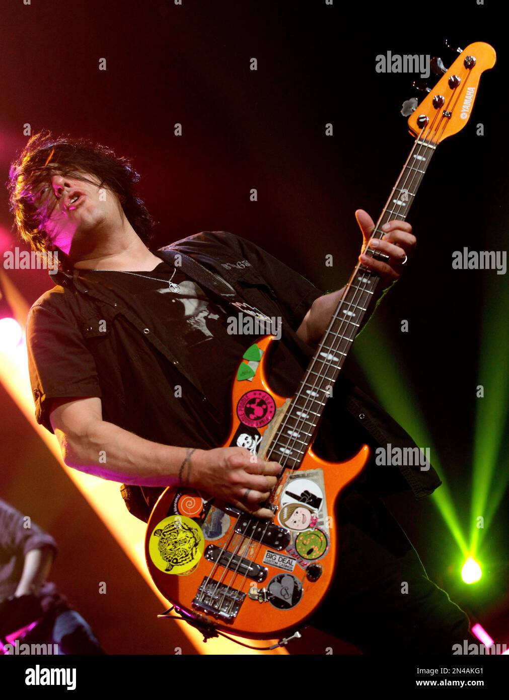 Robby Takac of the Goo Goo Dolls performs, Sunday, Aug. 3, 2014, in ...