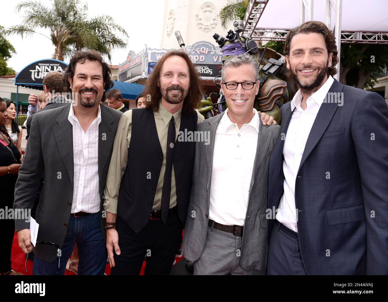 Producers Galen Walker, and from left, Scott Mednick, Brad Fuller and ...