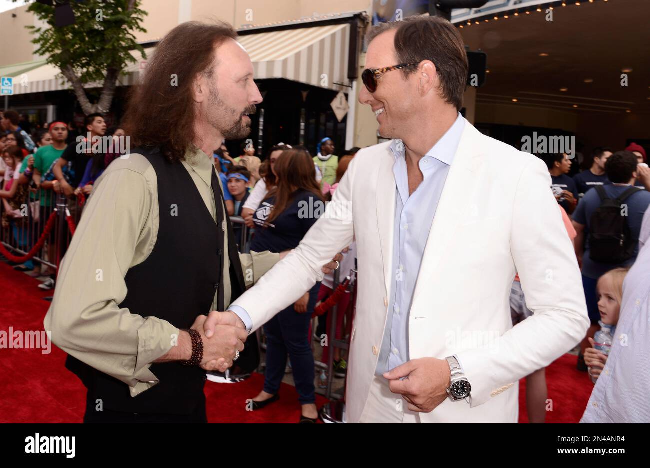 Producer Scott Mednick, left, and Will Arnett arrive at the Los Angeles ...