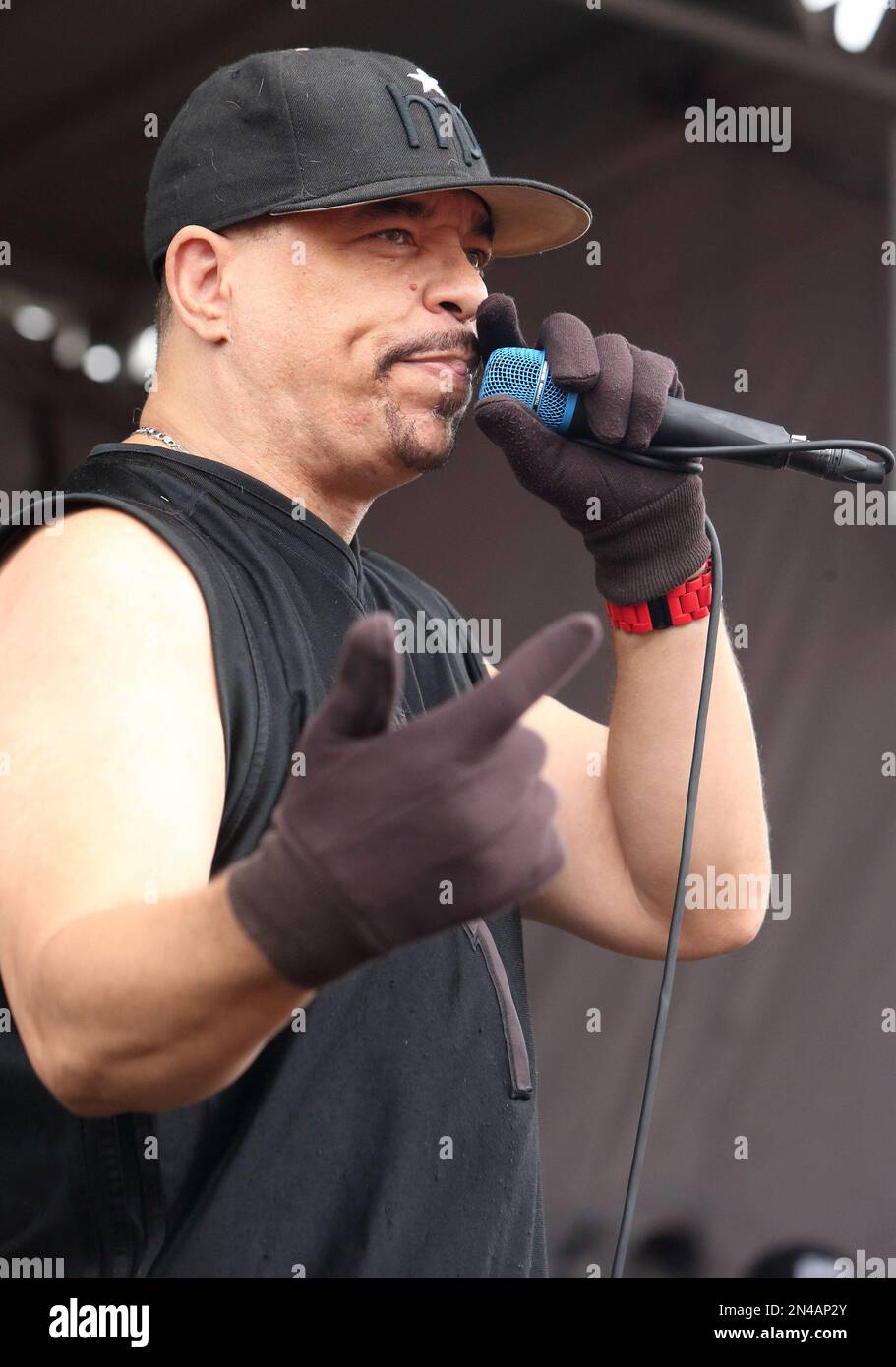Rapper and actor Ice-T performs in concert with his band Body Count ...