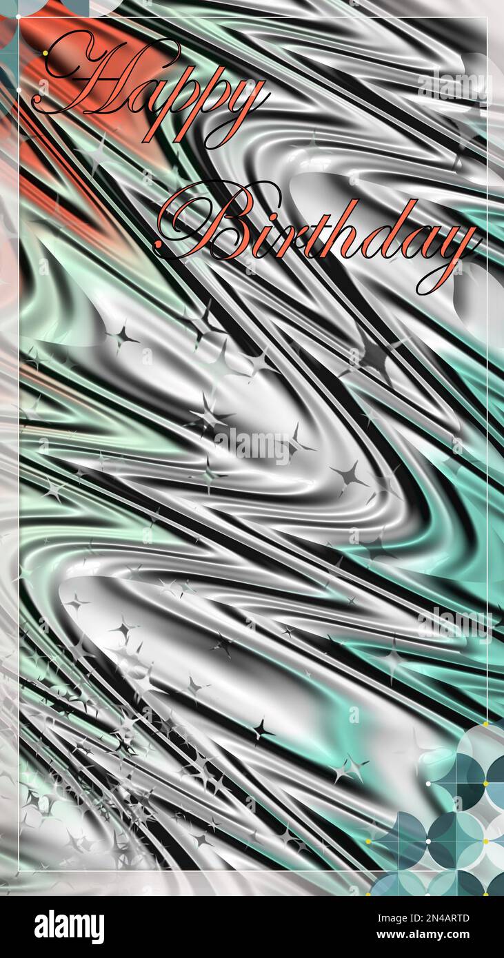 Colorful birthday greeting card with abstract background and lettering ...