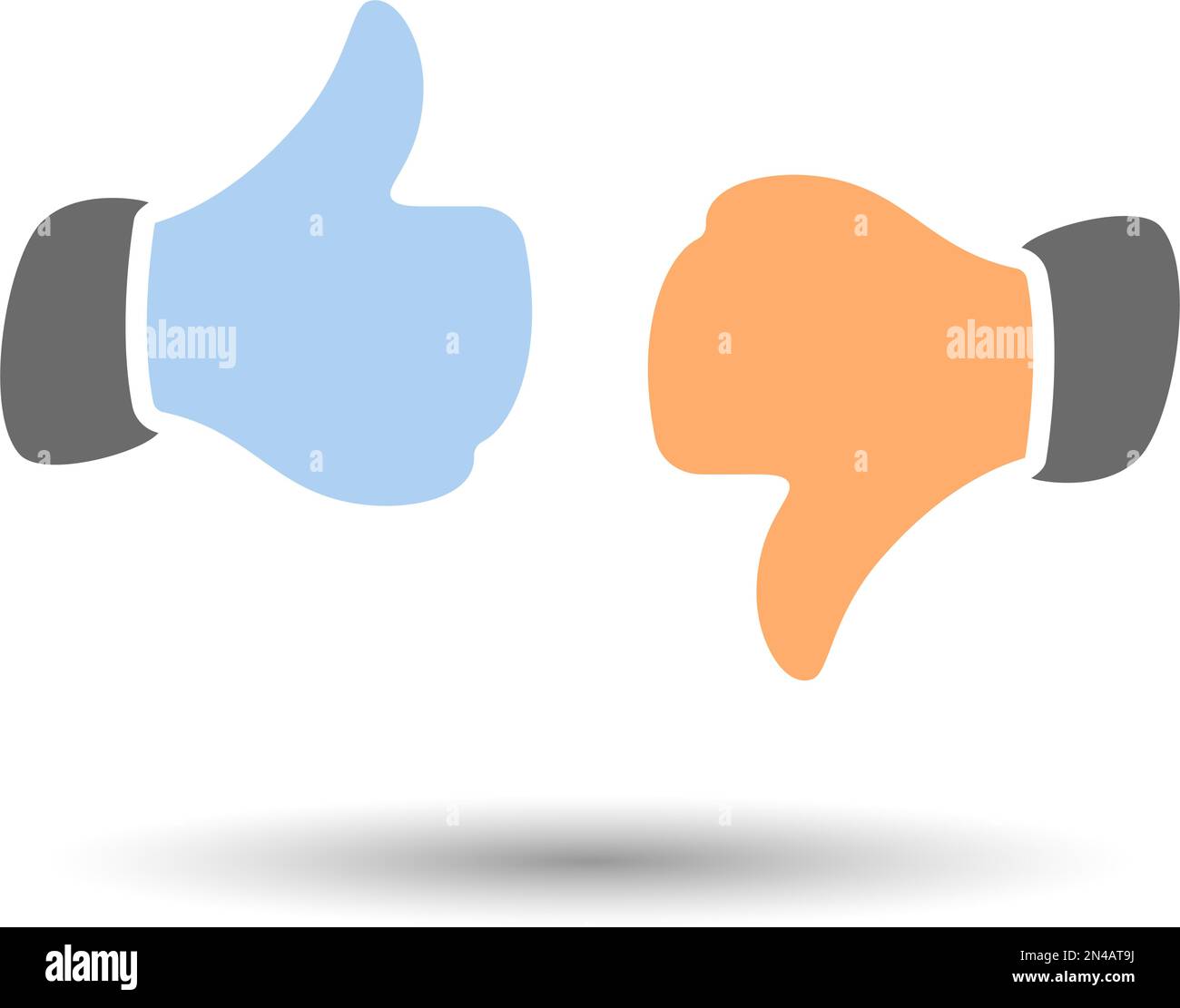 Like and dislike icons isolated on white Stock Vector Image & Art - Alamy