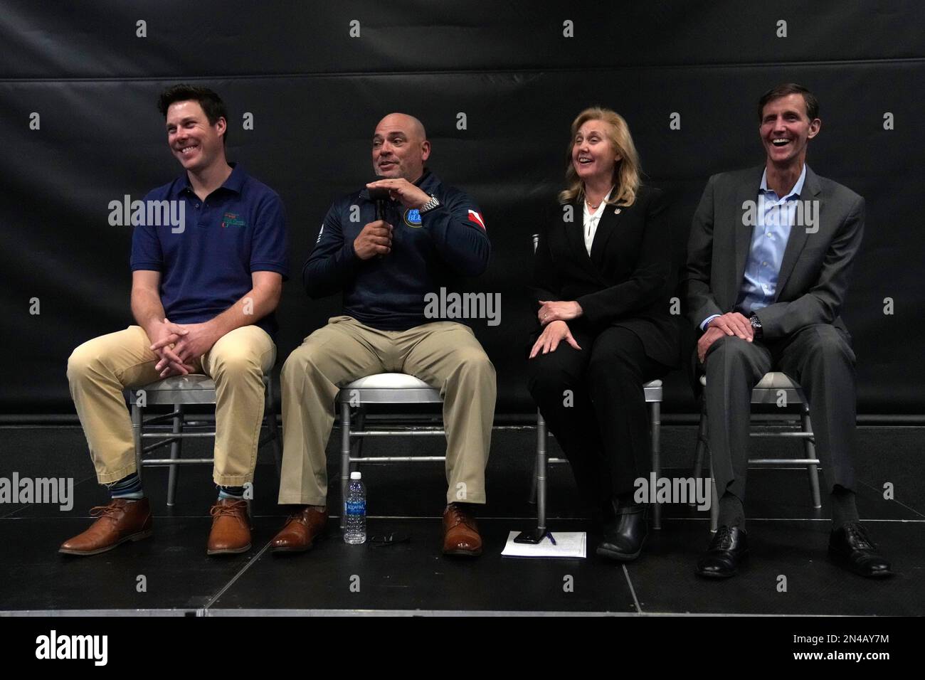 Marine Scientist, Dalton Hesley, left to right, Master Chief, Steve ...