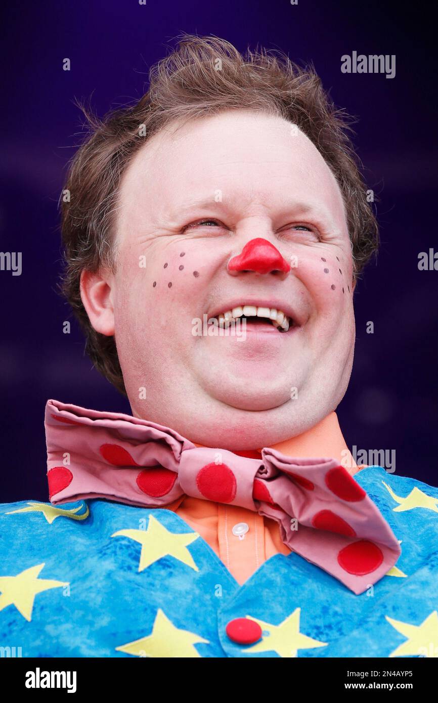 Justin Fletcher performs as Mr. Tumble at Camp Bestival at Lulworth ...