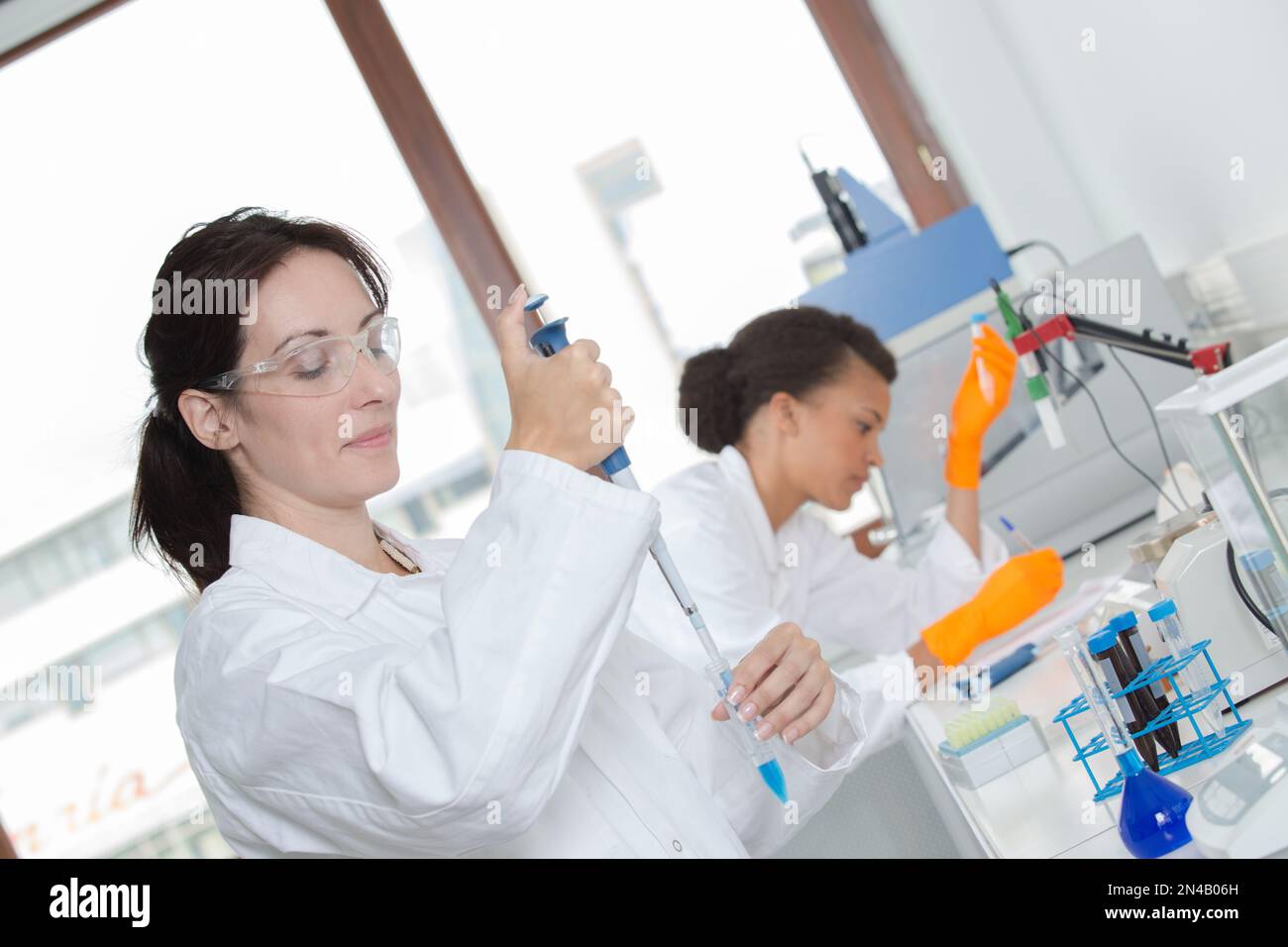 Female pcr laboratory researcher in hi-res stock photography and images ...