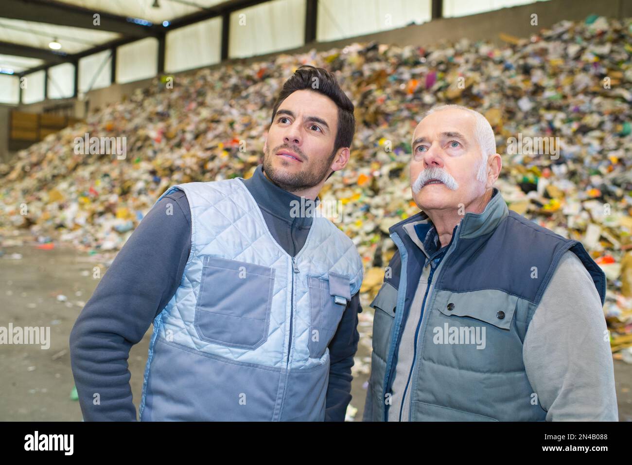 industrial technician in recycling plant Stock Photo - Alamy