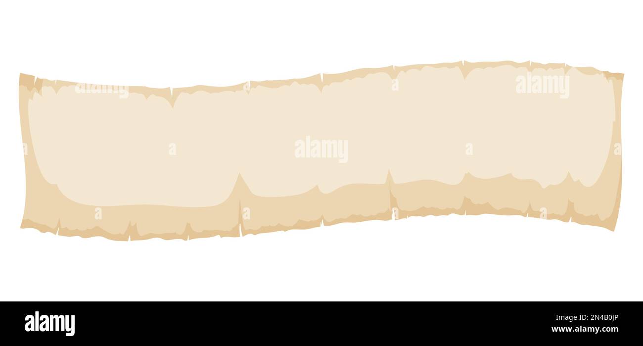 Template in an ancient scroll with wave movement. Design in cartoon ...